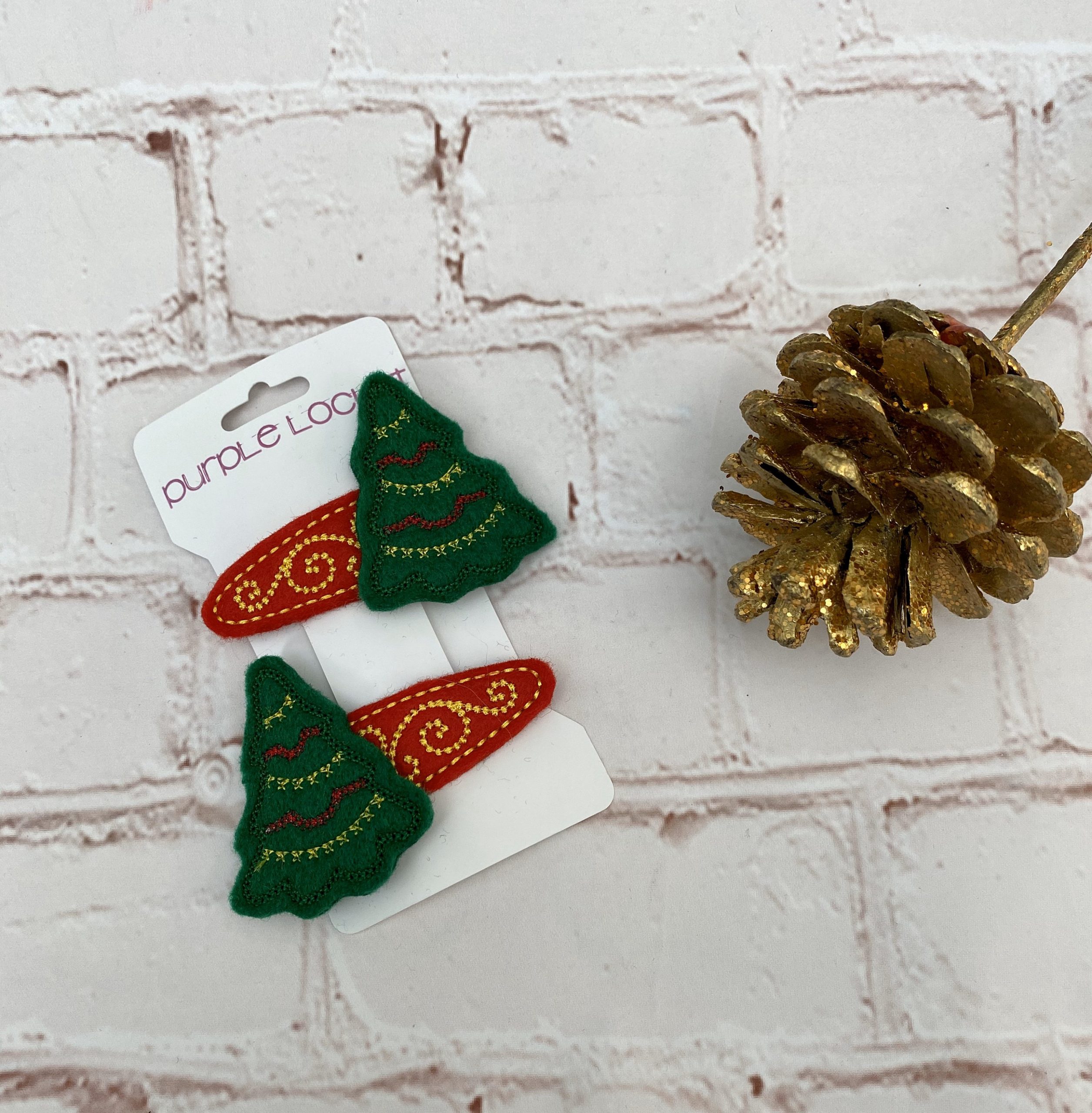Christmas Tree Felt Hair Clips, Christmas hair clips, girls hair clips ...